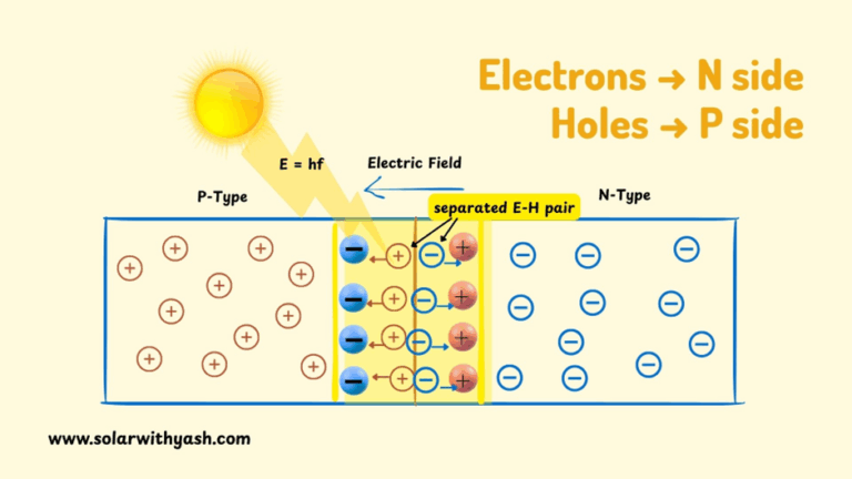 PN Junction in a Solar Cell: Simple Explanation, Diagram & Working ...